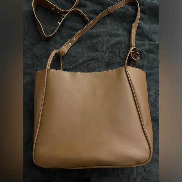 SHEIN | Bags | Shein Purse Brown Faux Leather Hobo Bag Crossbody Large ...